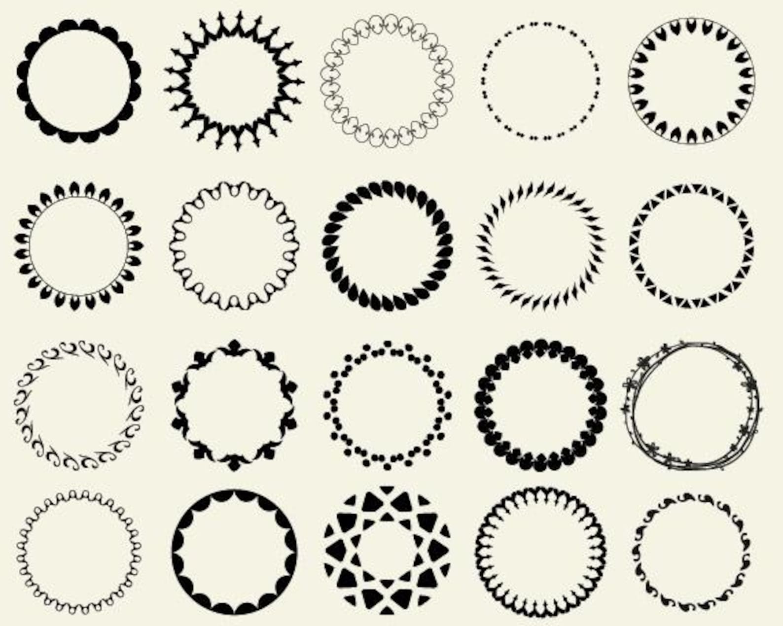 Circle Frame SVG, Cirlce SVG, Double Circle Frame SVG, Round Frame Svg ...
