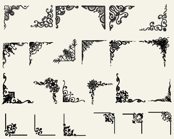Corner Svg Bundle, Corner Svg, Floral Corner Svg Files, Decorative Page ...