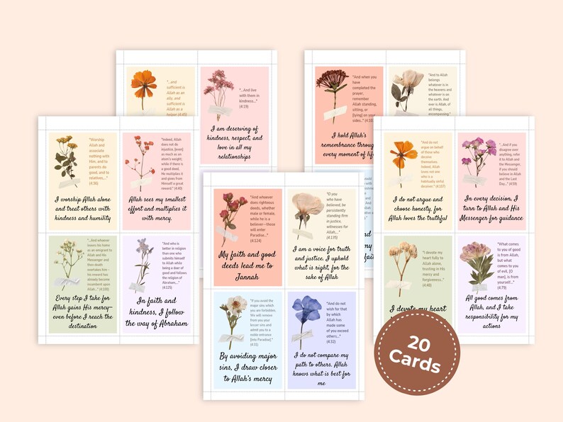 Muslimah Affirmation Cards Printable, Affirmation Card for Muslim Woman ...