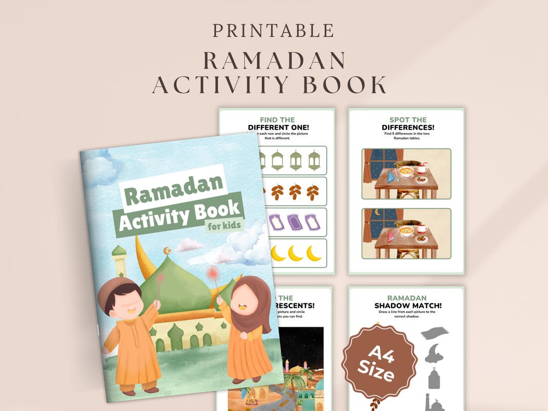 Ramadan Activity Book & Busy Book Ages 4-7: Islamic Coloring, Tracing ...