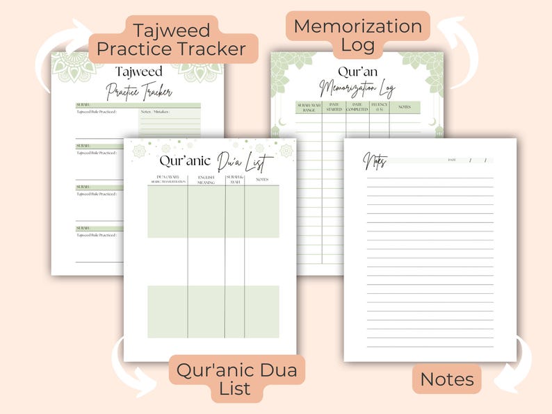 Quran Journal Digital, Quran Journaling, Quran Workbook, Quran Study ...