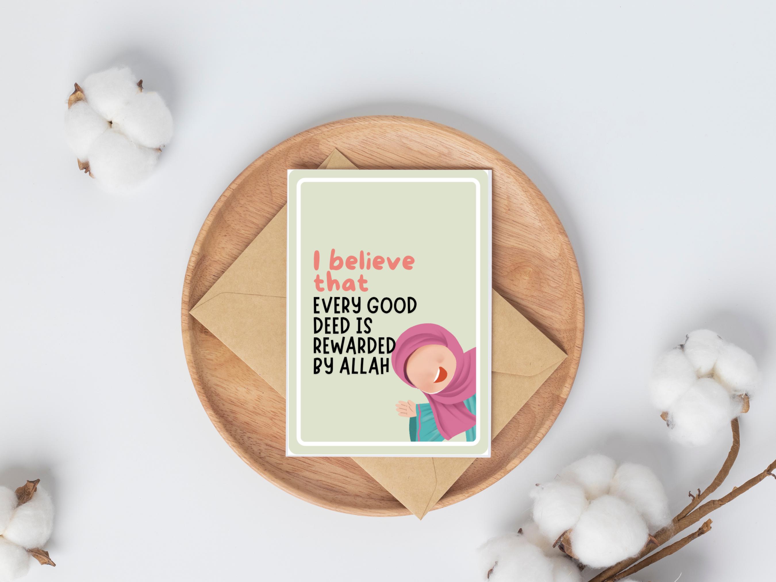Islamic Affirmation Cards for Kids, Muslim Affirmation Cards, Printable ...