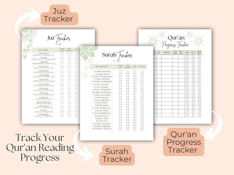 Quran Journal Digital, Quran Journaling, Quran Workbook, Quran Study ...