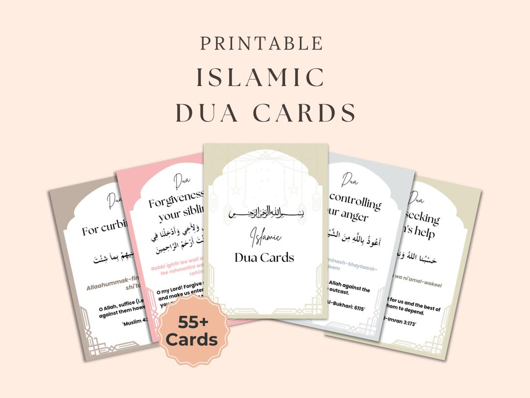 Islamic Dua Cards, Printable Quran Dua, Arabic Transliteration, Islamic ...