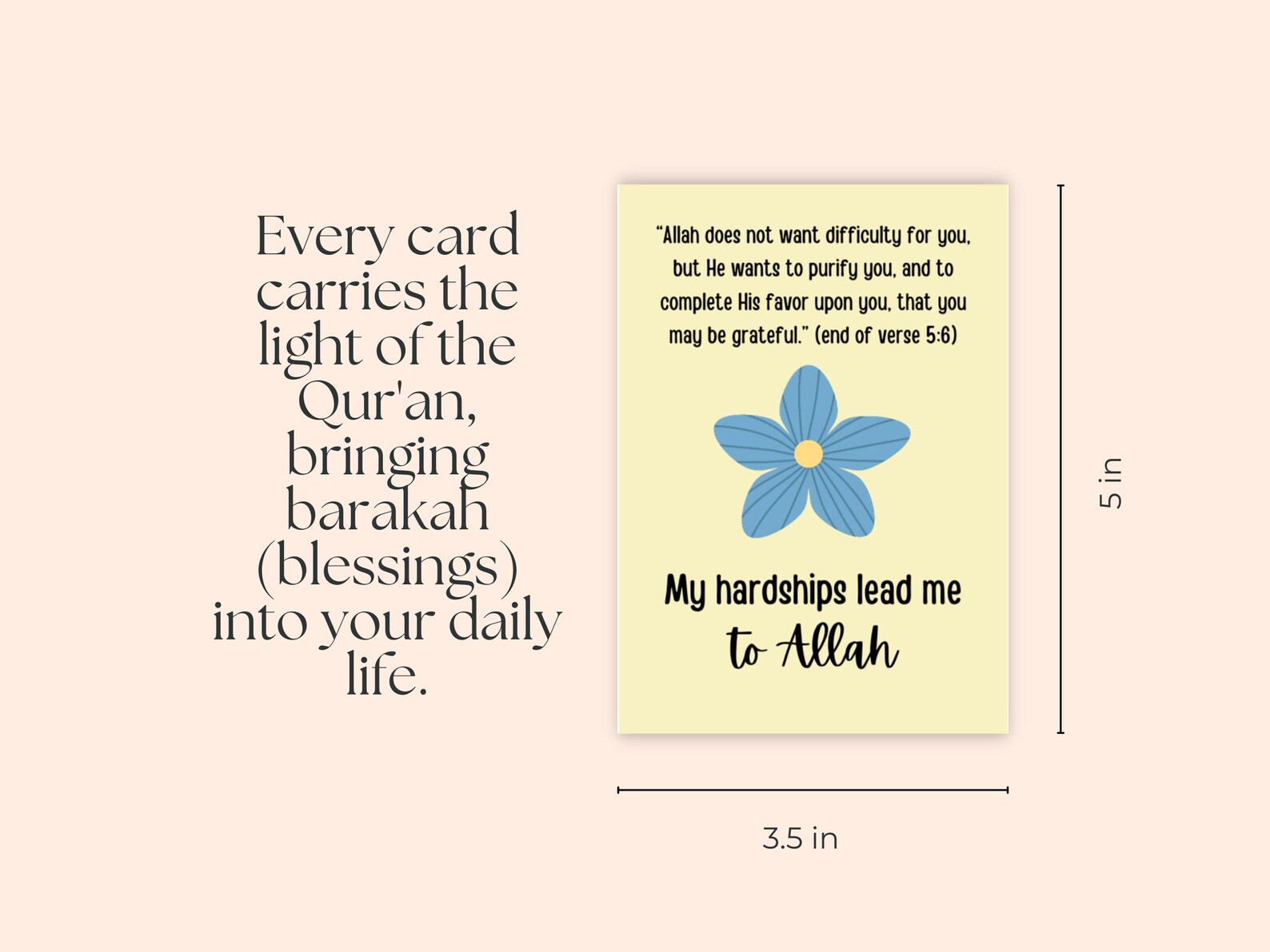 Islamic Affirmation Cards Printable, Quran Verse Card, Islamic ...