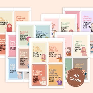 Islamic Affirmation Cards for Kids, Muslim Affirmation Cards, Printable ...