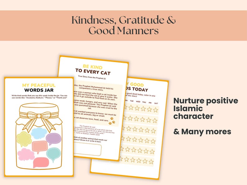 Islamic Activity Book Printable, Muslim Kids Busy Book Age 6-9, Muslim ...