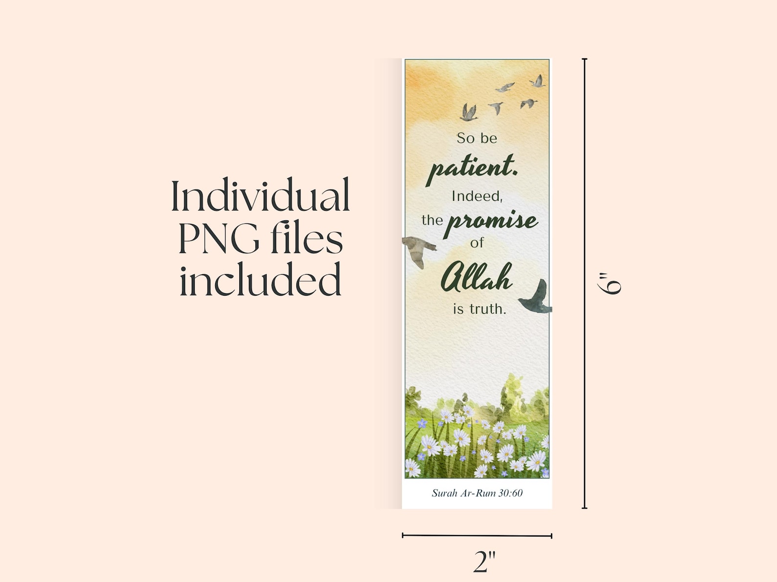 Islamic Quran Verse Bookmarks : Printable Watecolor Bookmark Set With ...