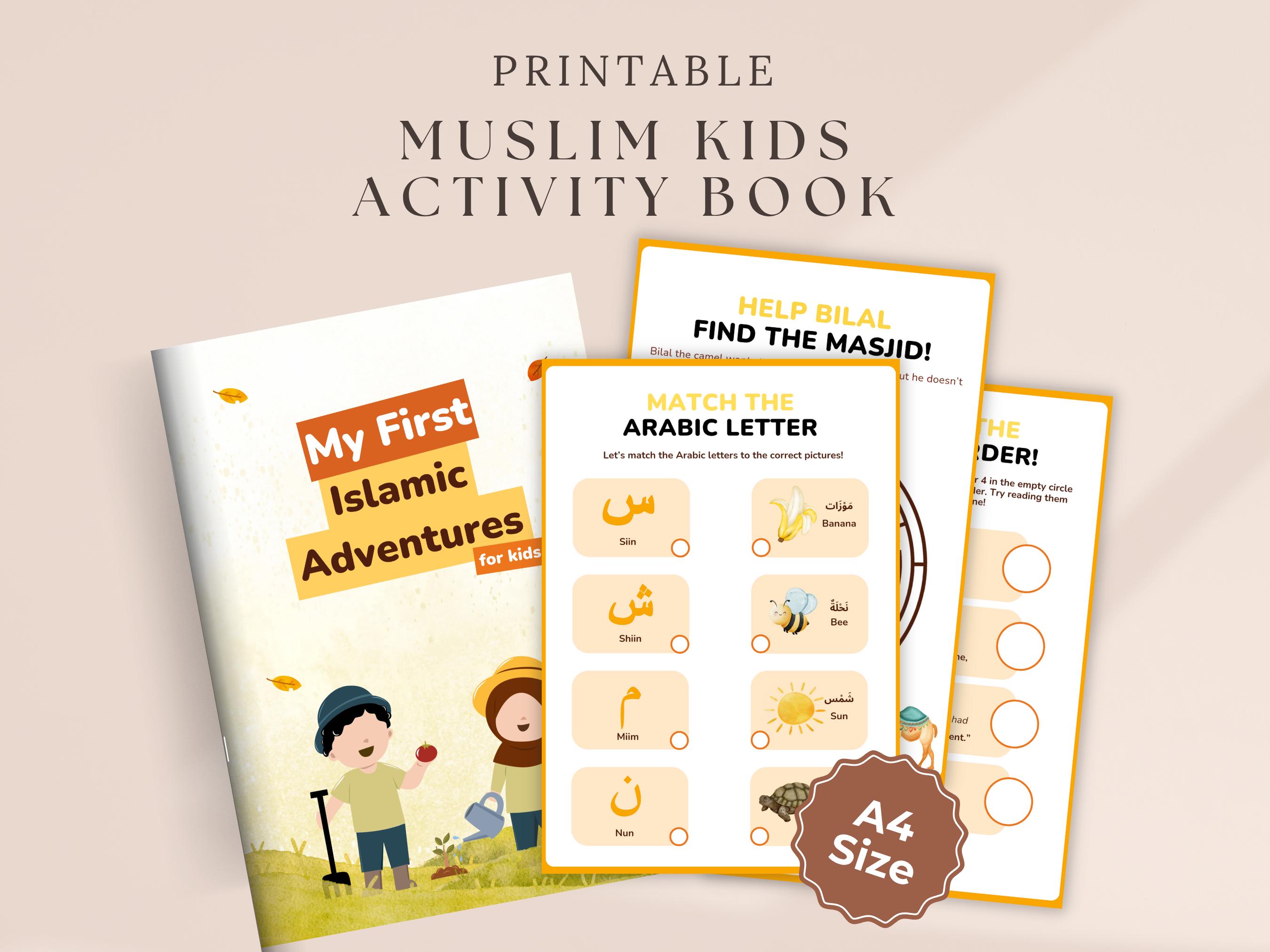 Islamic Activity Book Printable, Muslim Kids Busy Book Age 6-9, Muslim ...