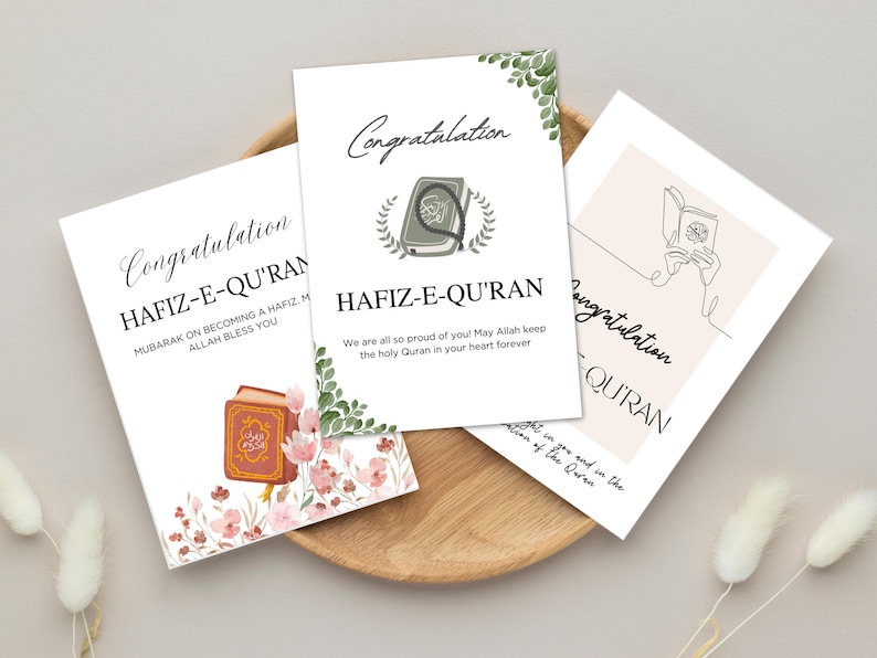 Hafiz Mubarak Greeting Card, Printable Hifz Card, Hafiz Graduation ...