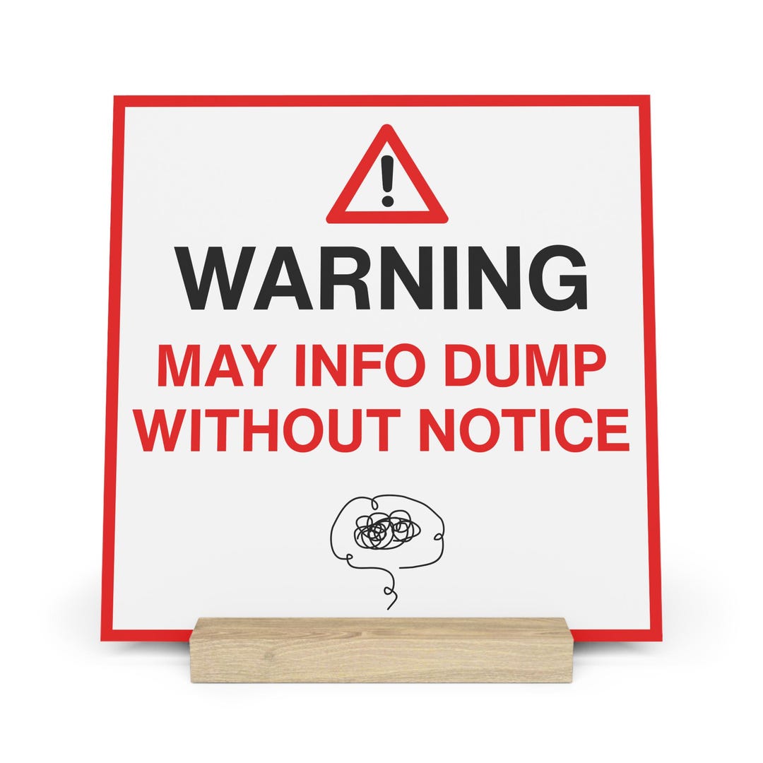 Warning Sign Gallery Board With Stand, Desk Décor for Office, Funny ...