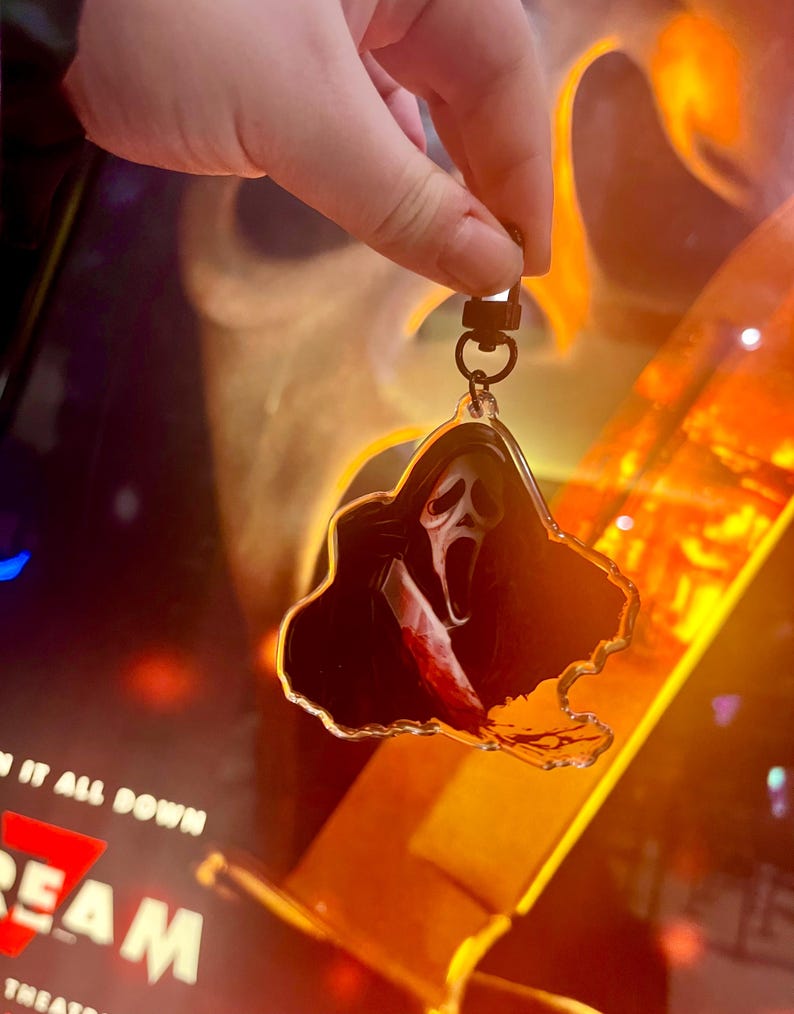 Ghost Mask Keychain - Etsy