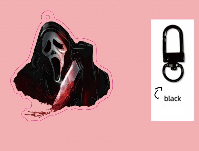 Ghost Mask Keychain - Etsy
