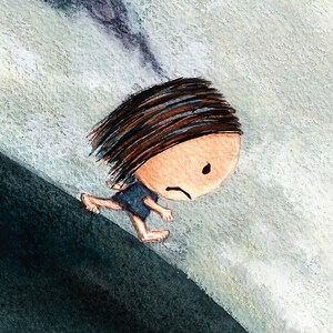 Moody Girl Art Print: Grumpy Kid Room Decor - Etsy