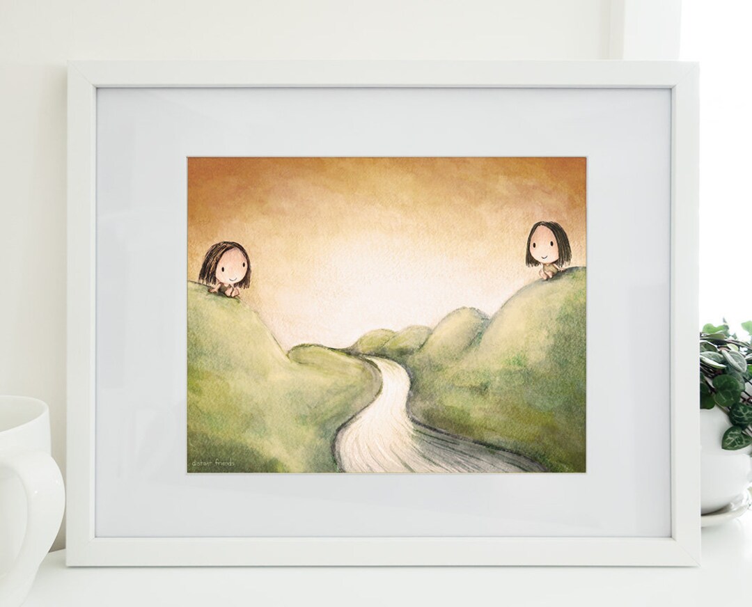 Distant Friends. Cute Artwork of Long Distance Friendship. Best Friends ...