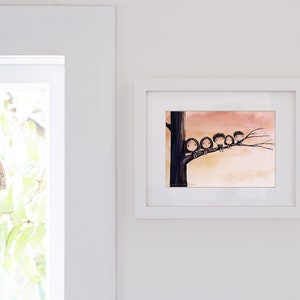 A Branch of the Family Tree. Wall Decor of Family of Five Climb a Tree ...