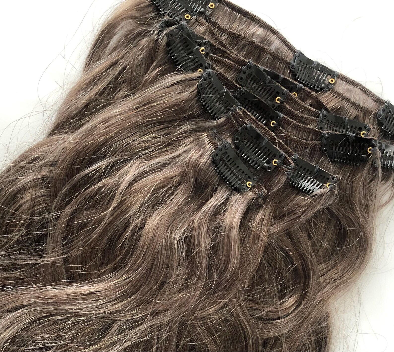 Salt and Pepper Grey Black Hair Dark - Remy Hair Extensions - Gifts for ...