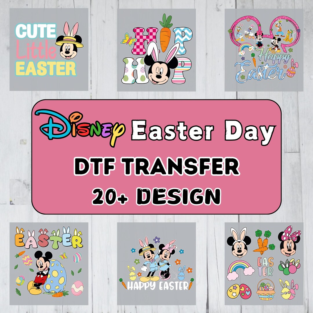 20+ Disney Family Matching Easter DTF Print, Happy Easter Day DTF ...