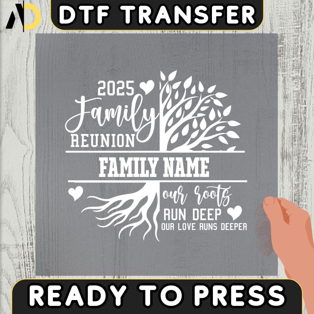 Custom Family Reunion Tree DTF Heat Transfer, Ready to Press - Etsy