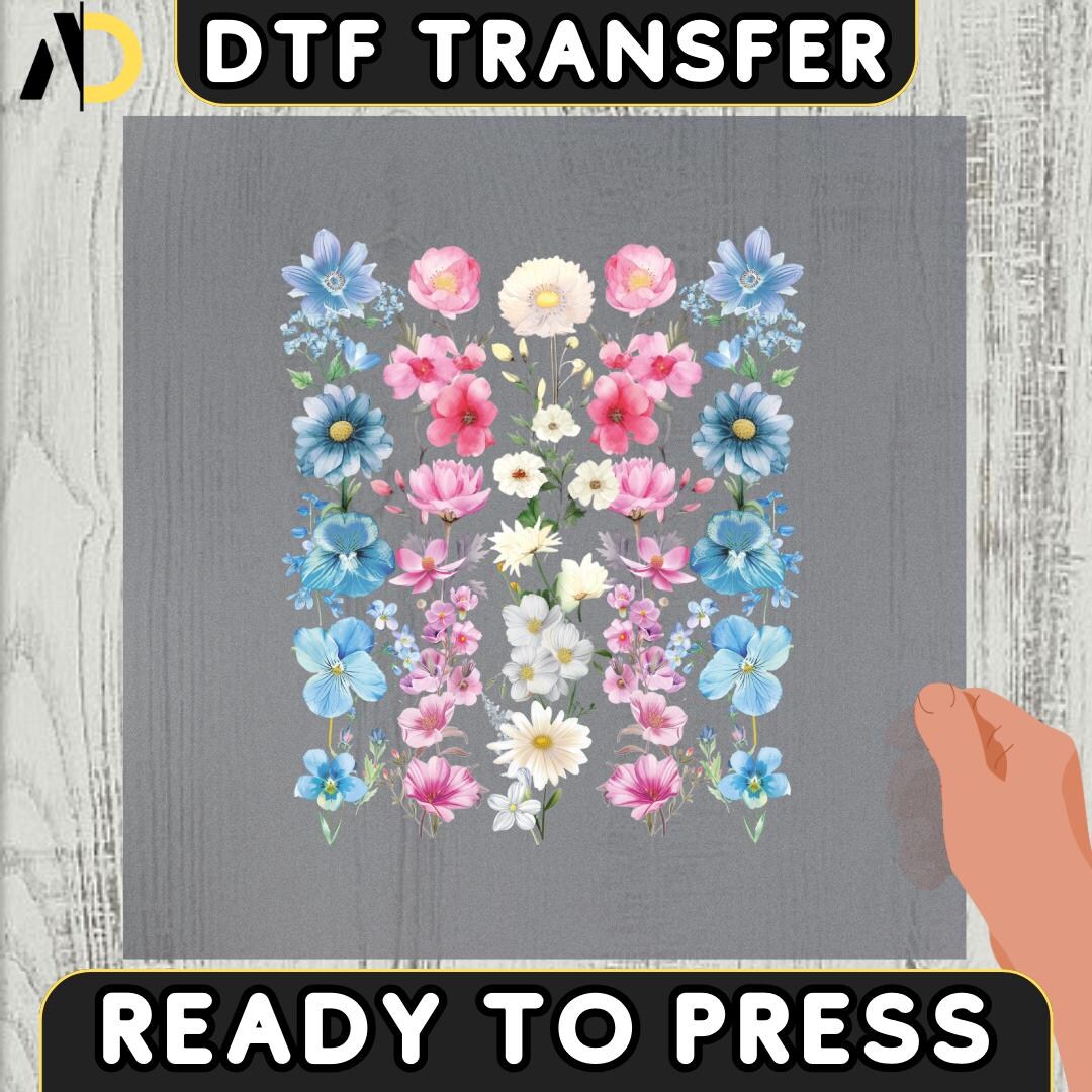 Floral Transgender DTF Transfer, Subtle Trans Pride, Trans Gift, Trans ...