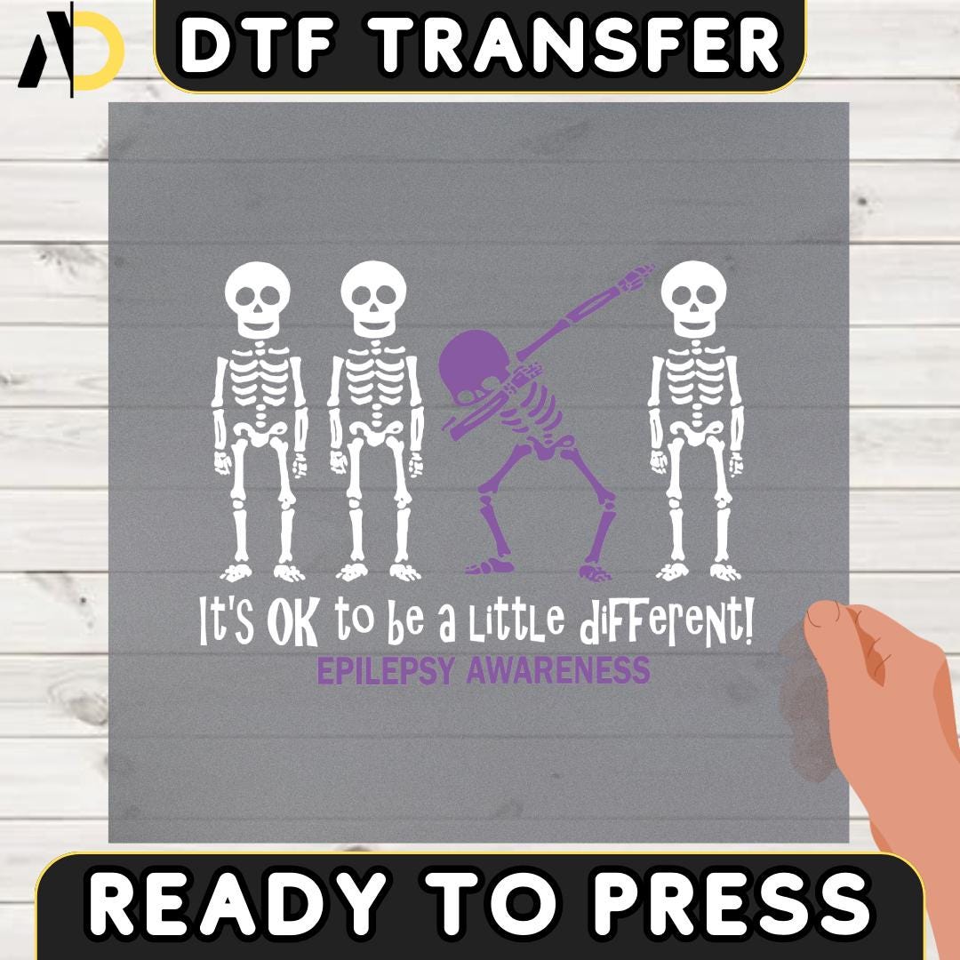 Epilepsy Awareness Iron-on Decal, It's Ok to Be a Little Different DTF ...