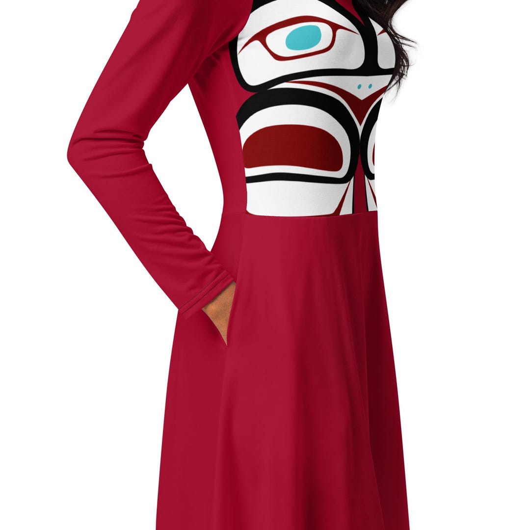 Guardian's Vision Eagle Midi Dress by Tlingit Alaskan Native Artist - Etsy
