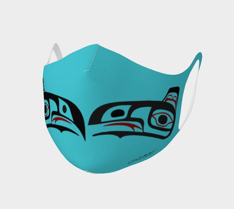Eagle Raven Northwest Art Tlingit Lovebirds Polyester Facemask - Etsy
