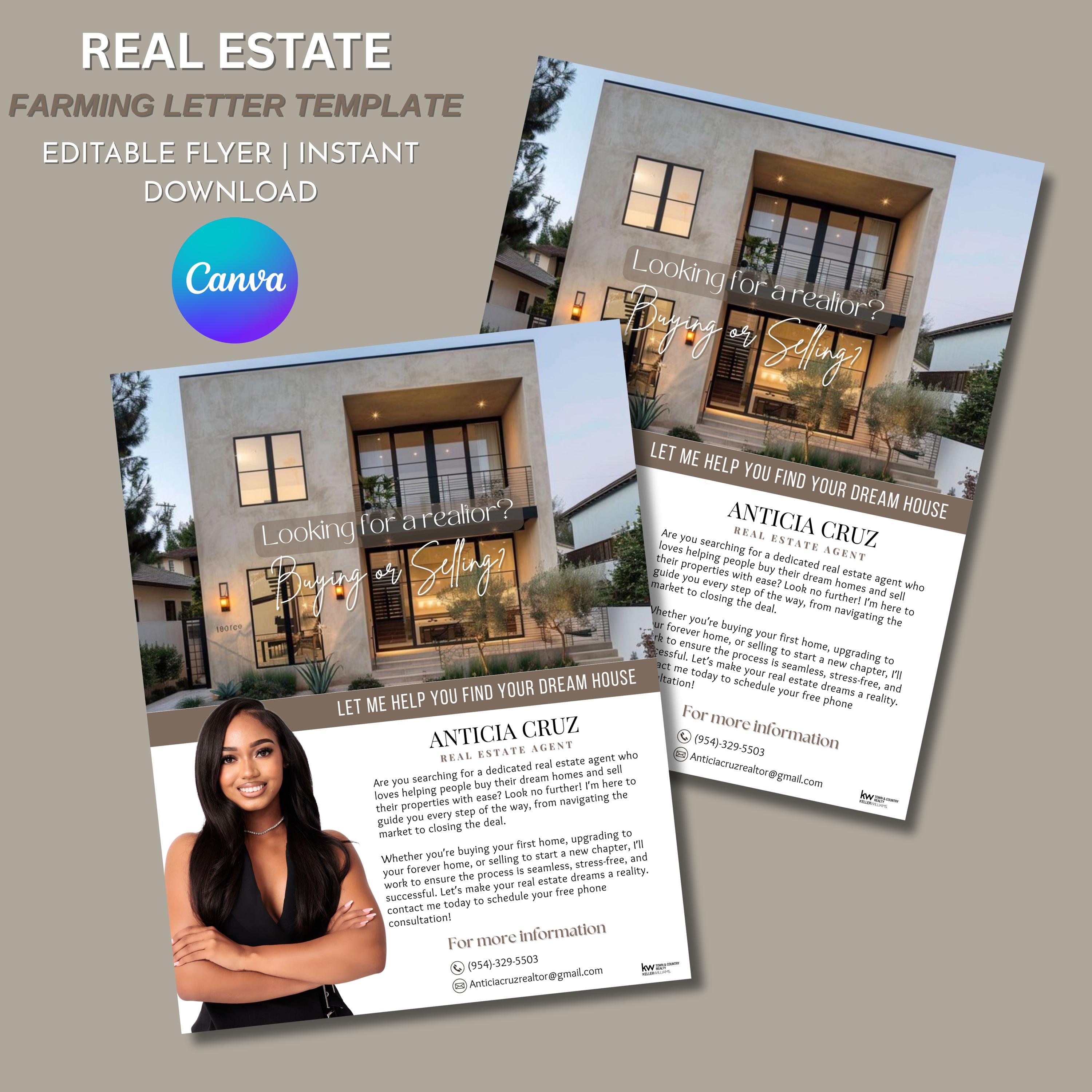 Real Estate Introduction Flyer: Realtor Marketing, New Agent (canva ...