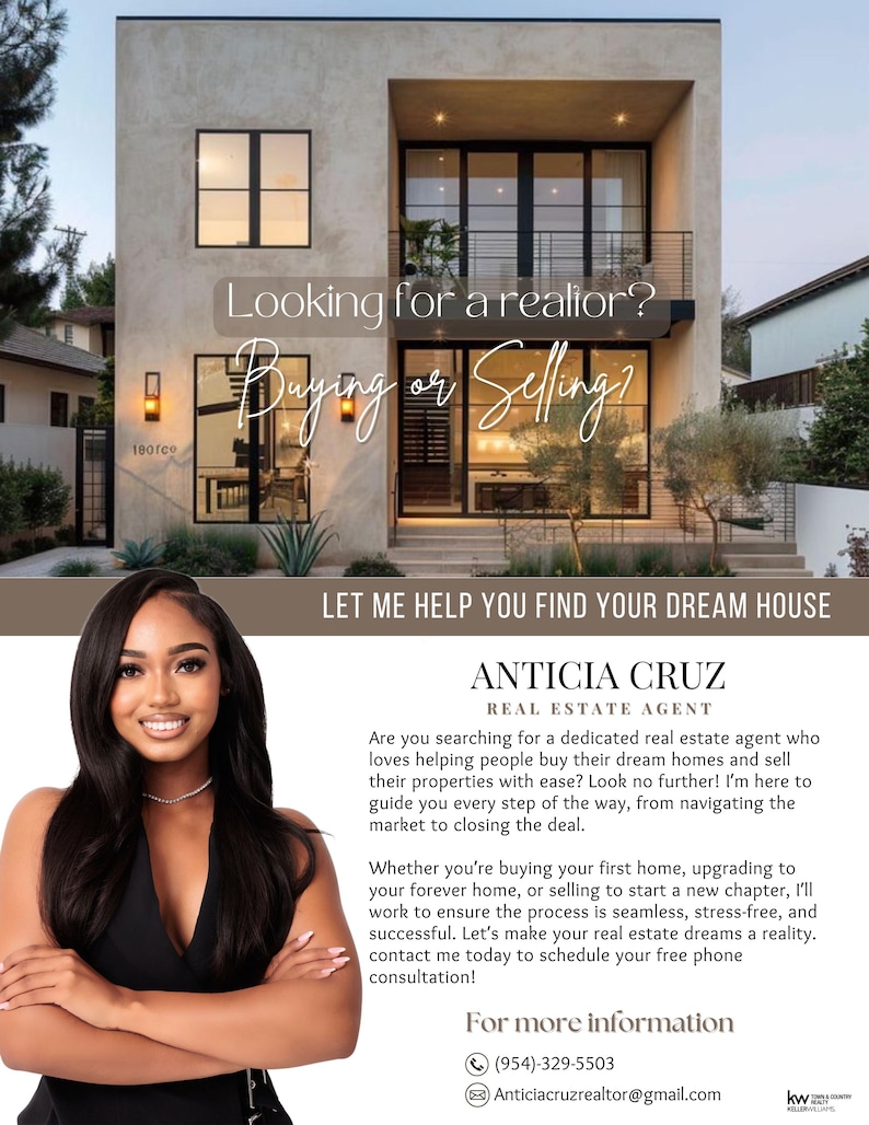 Real Estate Introduction Flyer: Realtor Marketing, New Agent (canva ...