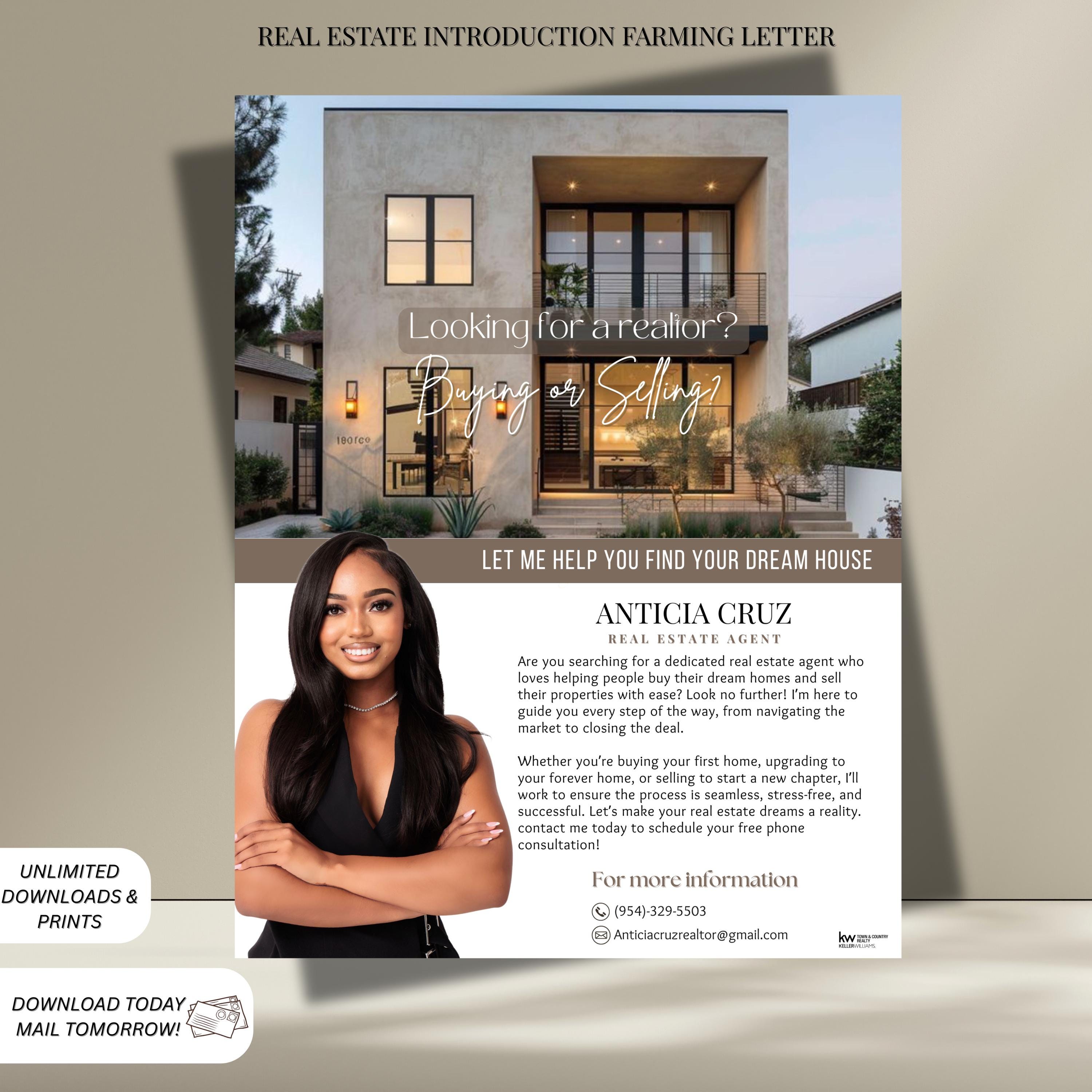 Real Estate Introduction Flyer: Realtor Marketing, New Agent (canva ...
