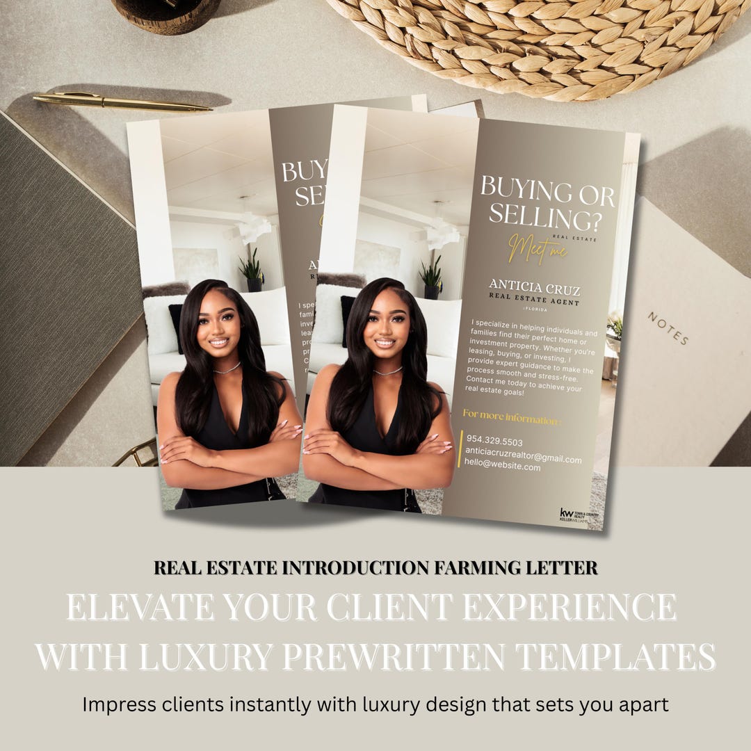 Real Estate Introduction Flyer: Realtor Marketing Canva Template - Etsy