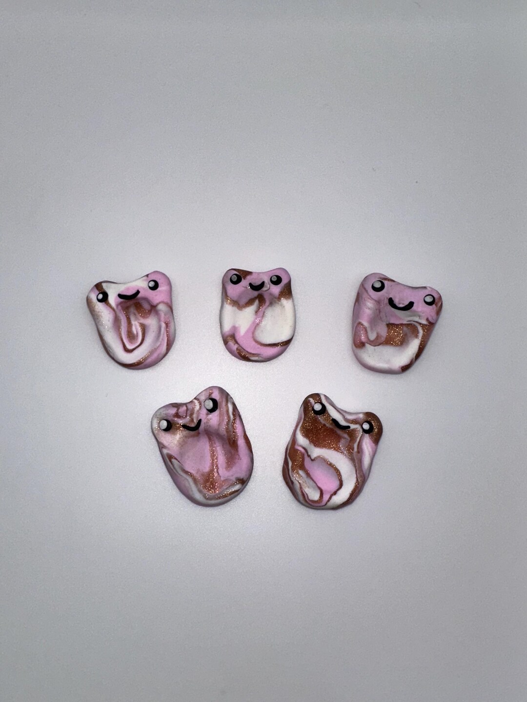 Handmade Pink Glitter Frog Worry Stones Discreet Fidget Toy for Autism ...