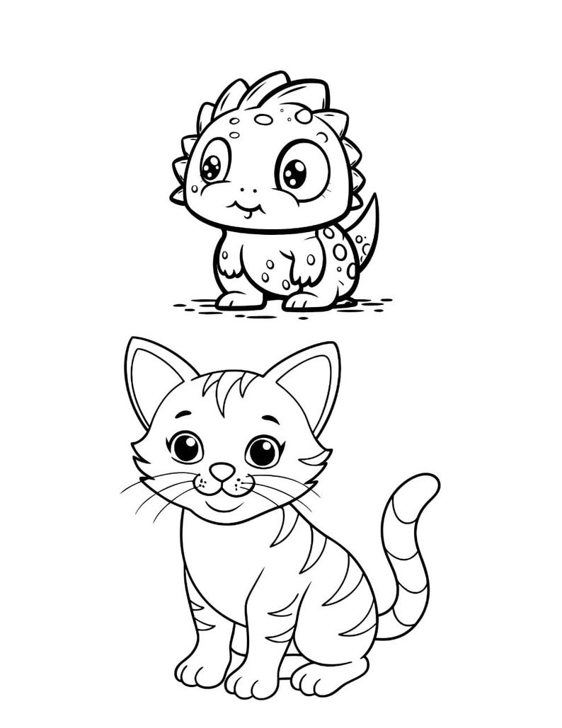 Jungle & Farm Animals Coloring Pages | Kids Activity | Digital Download ...