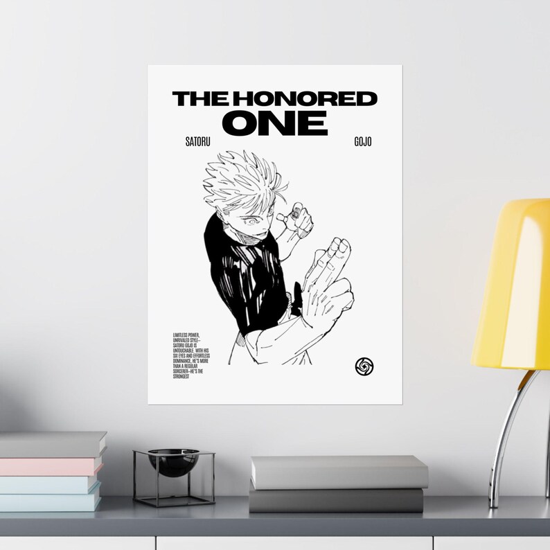 Anime Matte Vertical Posters, Satoru Gojo the Honored One Wall Art ...
