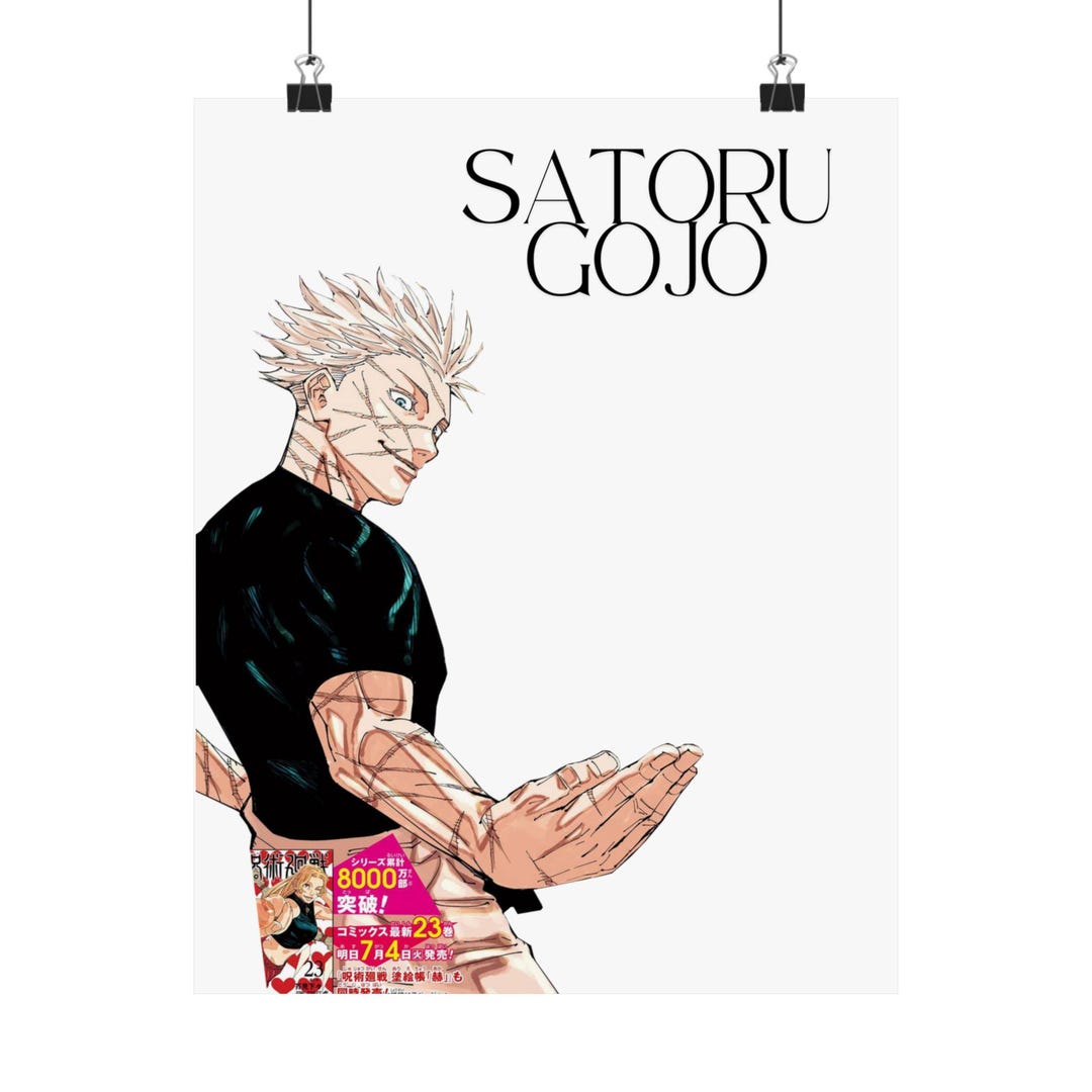 Anime Matte Vertical Posters, Satoru Gojo Wall Art, Jujutsu Kaisen ...