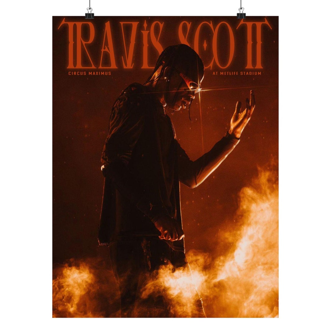 Travis Scott Circus Maximus Wall Decor - Music Lover Matte Vertical ...