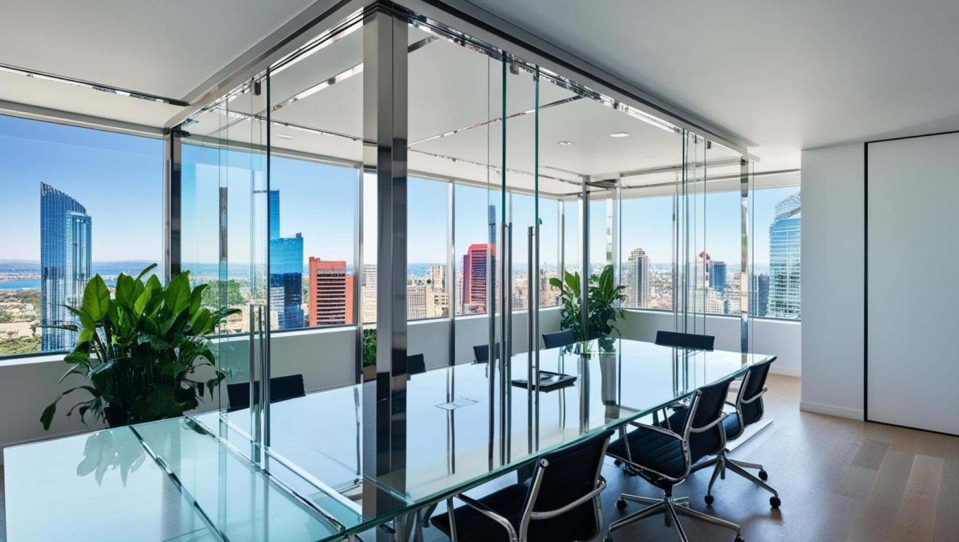 Virtual Background | Open-concept Industrial Loft Office With Skyline ...