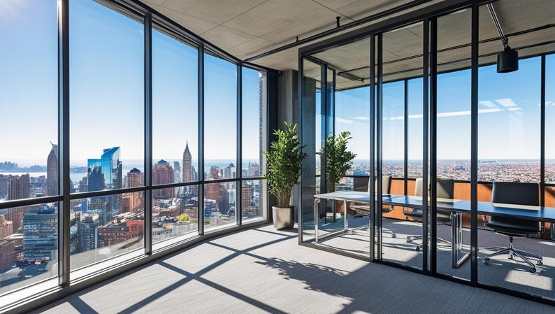 Virtual Background | New York | High-rise Conference Room With City ...