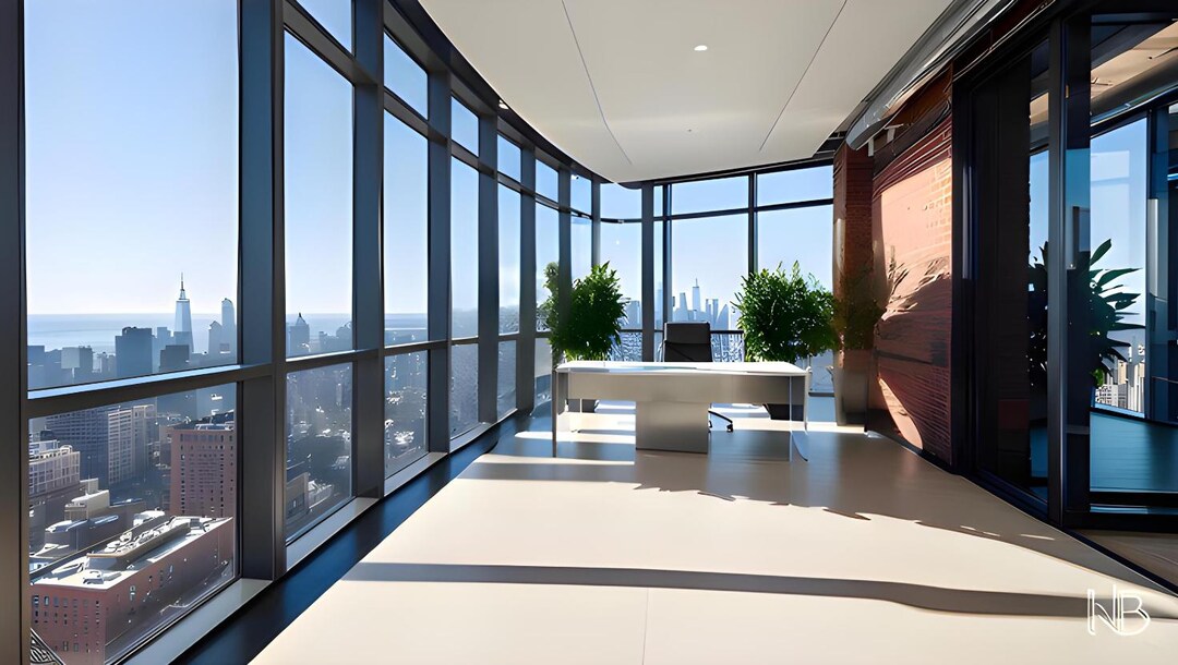 Modern New York High-rise Office Virtual Background – High-definition ...