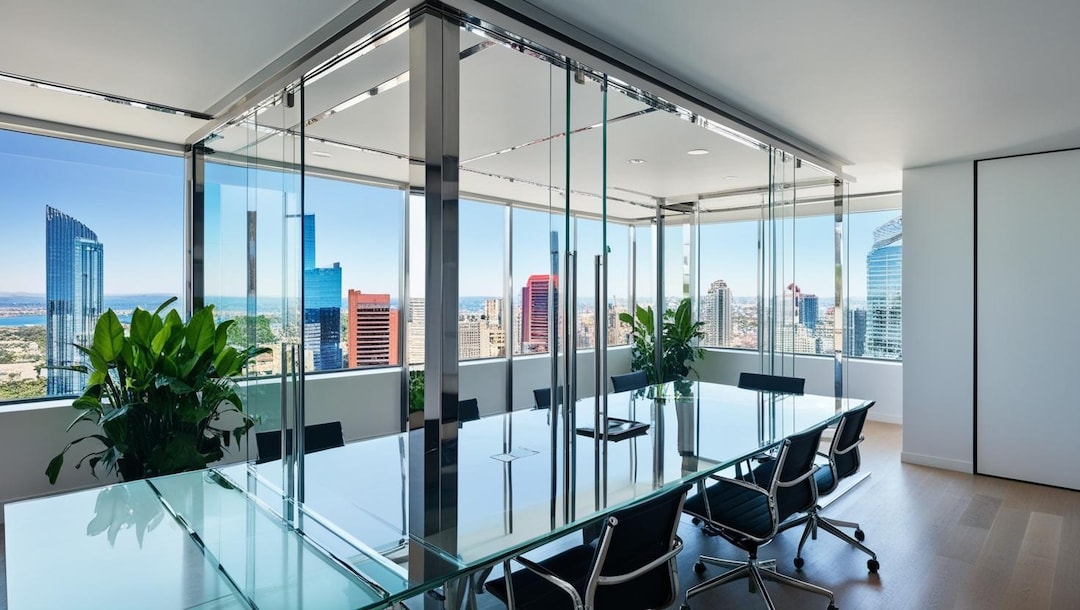 Virtual Background | Executive Boardroom With Floor-to-ceiling Windows ...