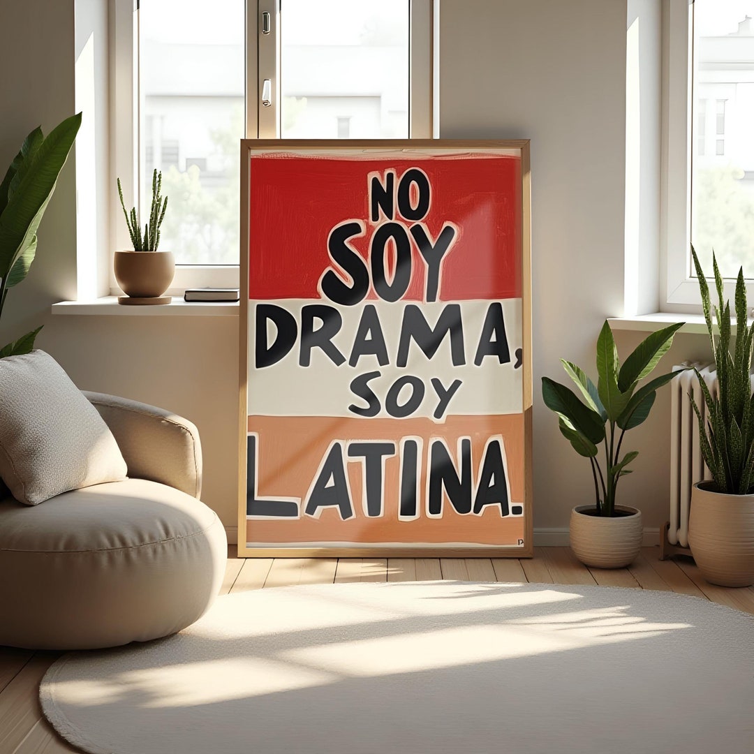 Soy Latina Art Print, Latin Wallart, Latina Painting, Latina Print ...