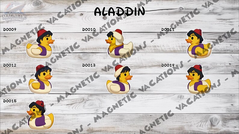 Disney Cruise Ducks | Aladdin 1992 Cruise Door Duck Magnets | Abu ...