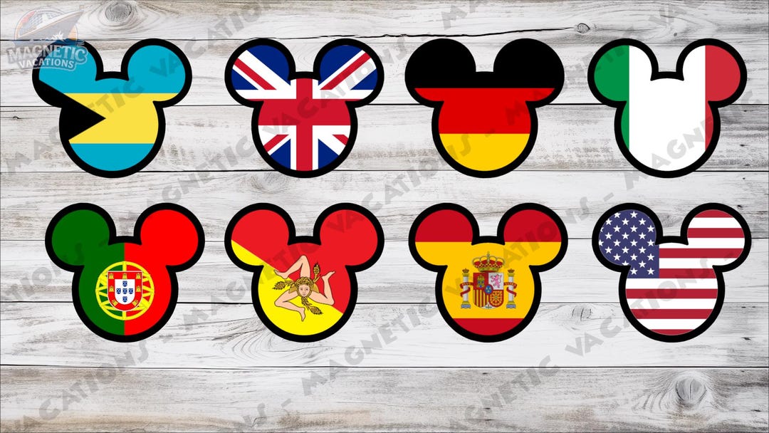 Mickey Mouse Head Magnet: International Flags - Custom Country ...