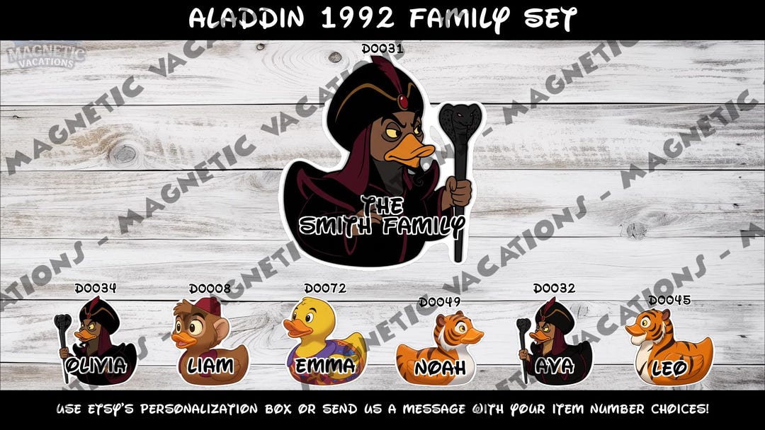 Disney Cruise Ducks | Aladdin 1992 Cruise Door Duck Magnets | Abu ...