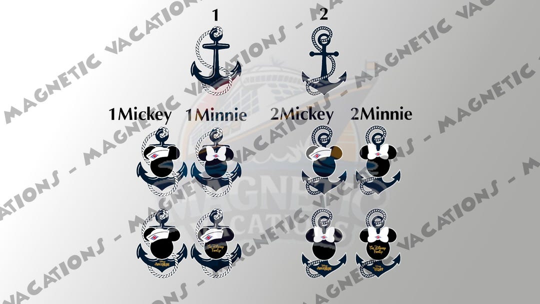 Disney Pirates Anchors Away Mickey Anchor Minnie Anchor DCL Magnet - Etsy