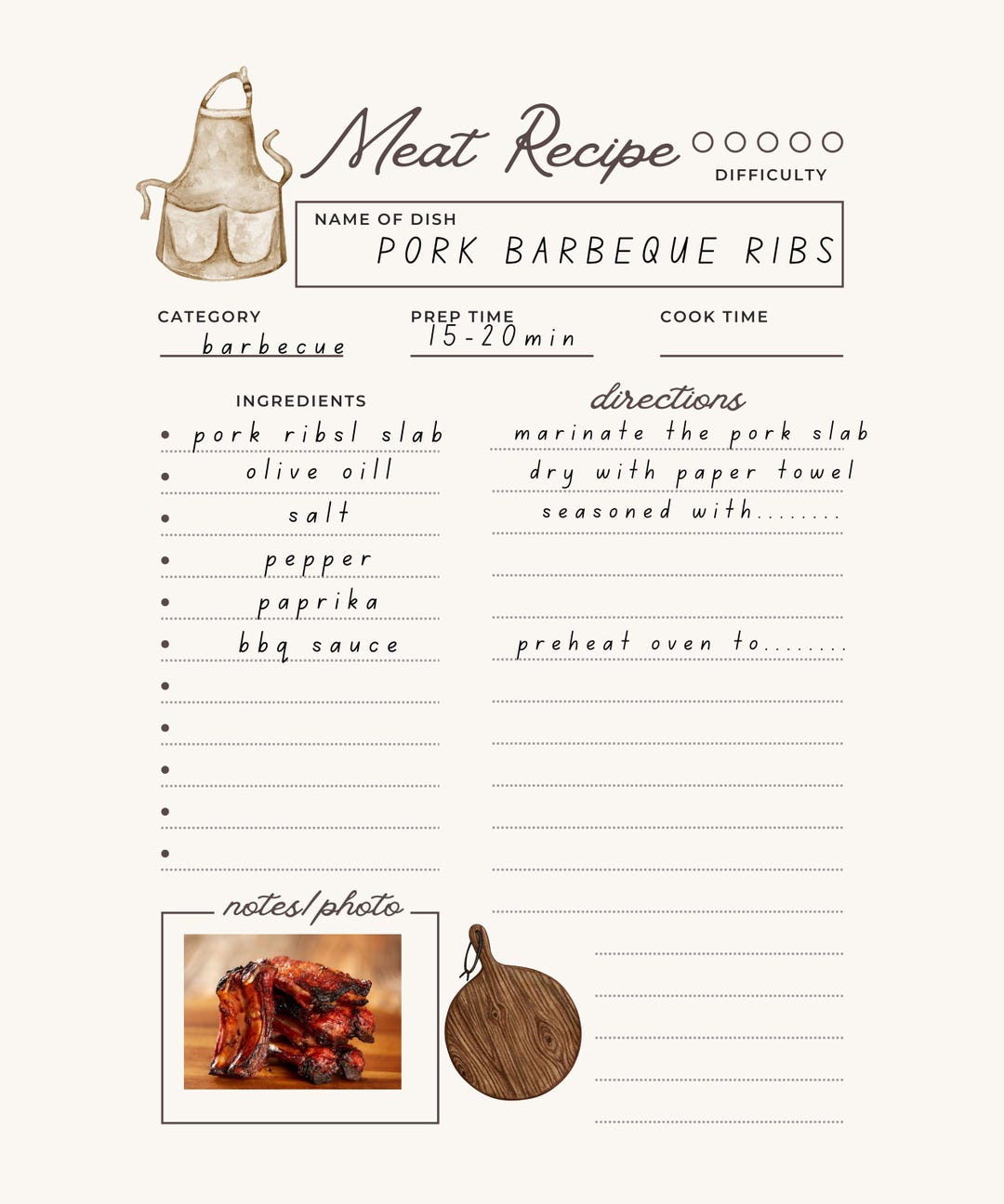 Editable Recipe Pages - Printable Recipe Binder Templates ...
