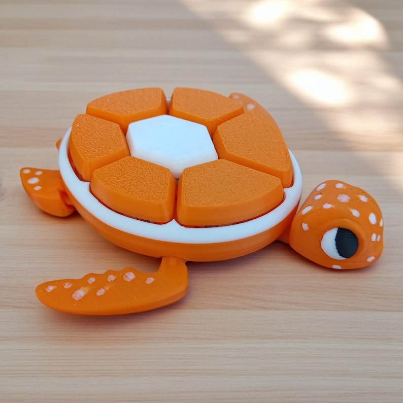 Orange Turtle Fidget Clicker – Fruit Series Sensory Toy for Autism ADHD ...