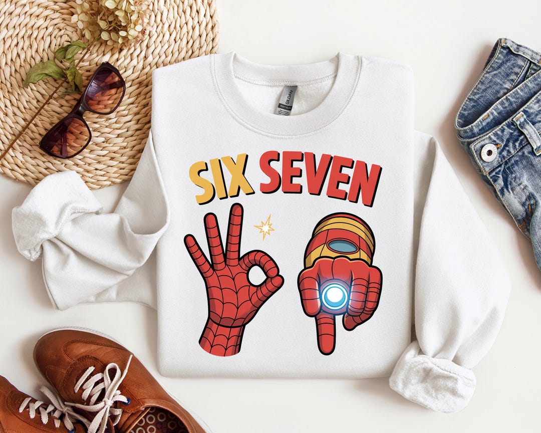 Funny Six Seven Meme Superhero Png, Viral Funny Saying 6 7 Png, Spider ...