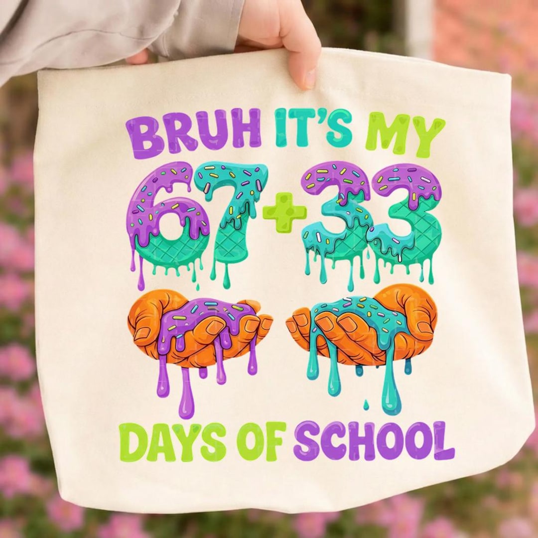 Bruh Its My 67 33 Days of School 100 Days Funny 6 7 Meme PNG | 67+33 ...