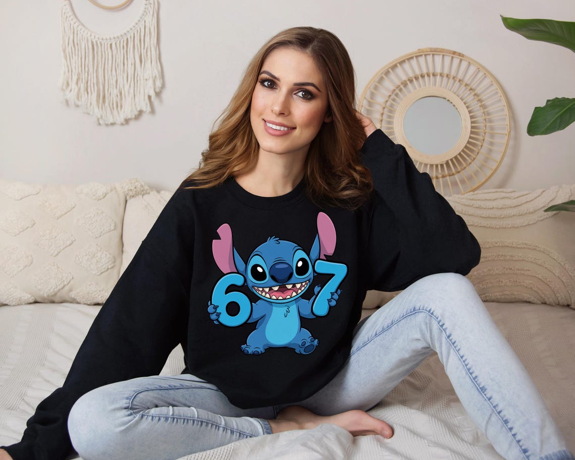 6 7 Stitch Meme PNG | Stitch Six Seven Meme 6 7 PNG | 6 7 Png | Six ...